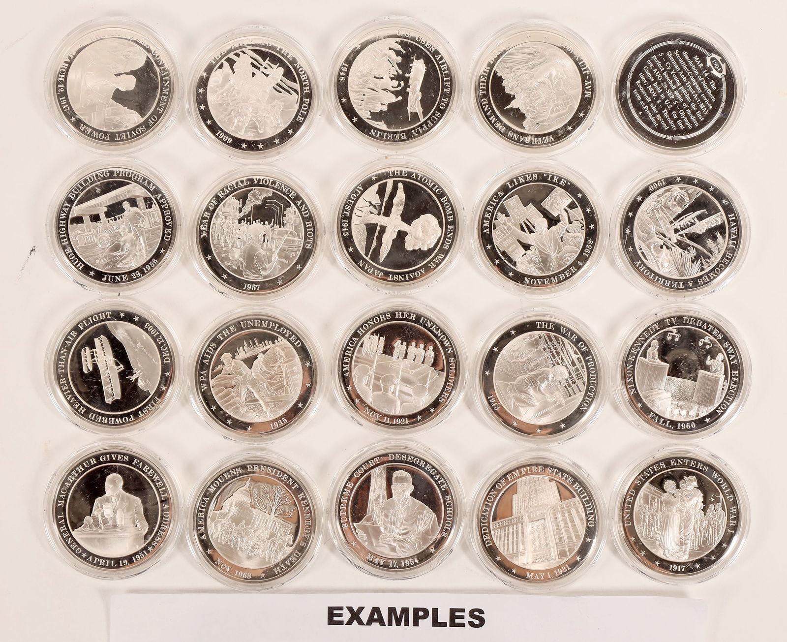 Franklin Mint History Of The Us Silver Proof Set [168814]