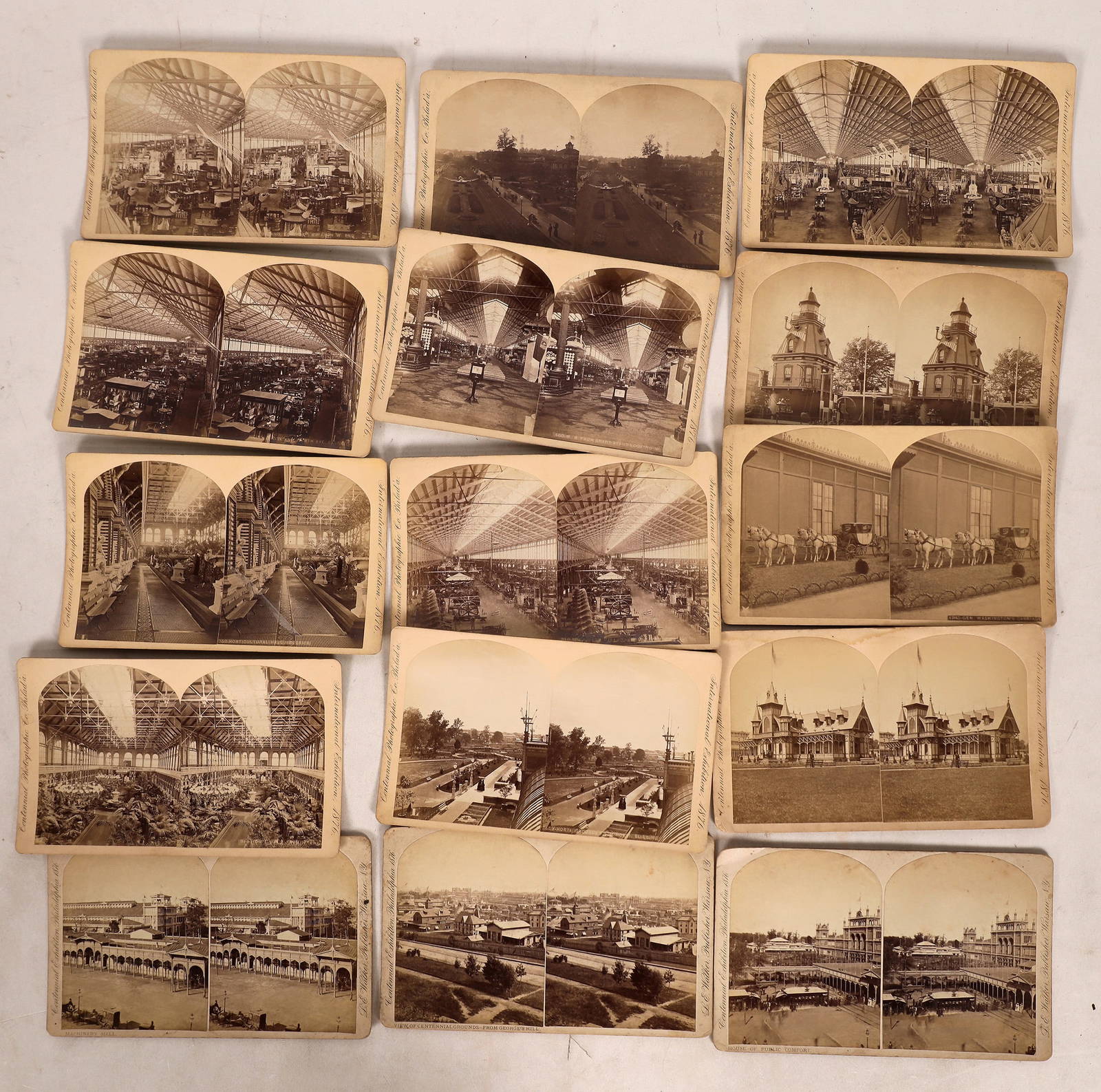 Centennial International Expo Stereoviews (15) 1876 [178680] Auction