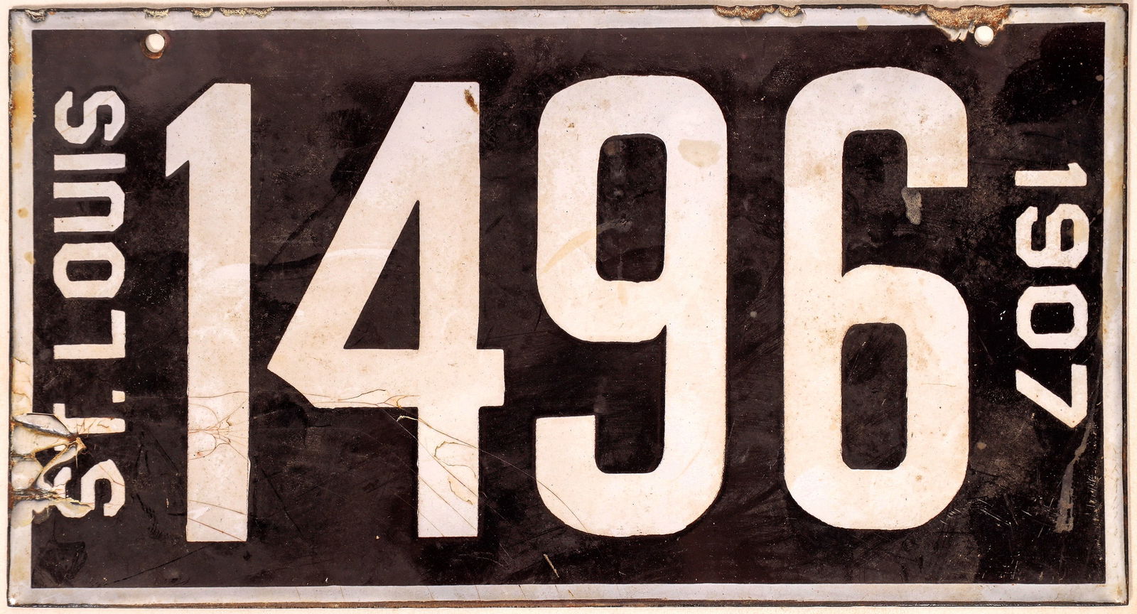 St. Louis 1907 License Plate [178586] Auction