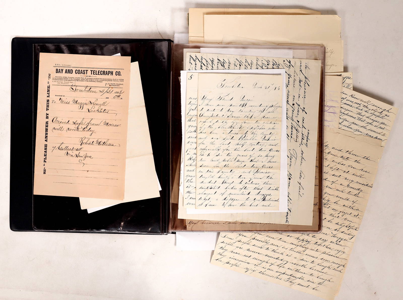 Matheson Letters, 1883-1886, "bisbee Massacre" And Apache Attacks ...