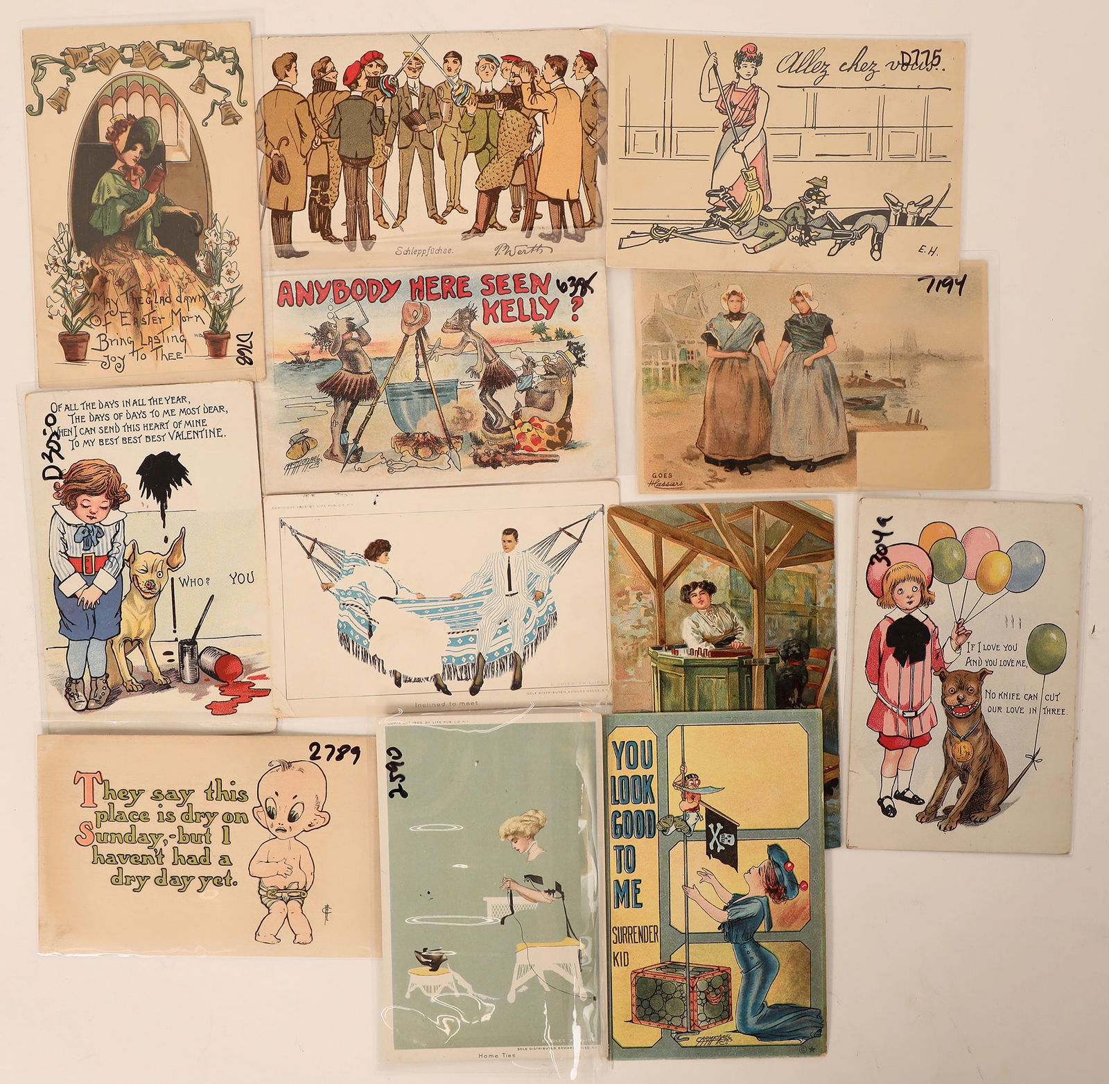French Animated Novelty Postcards (12) [184992] Auction