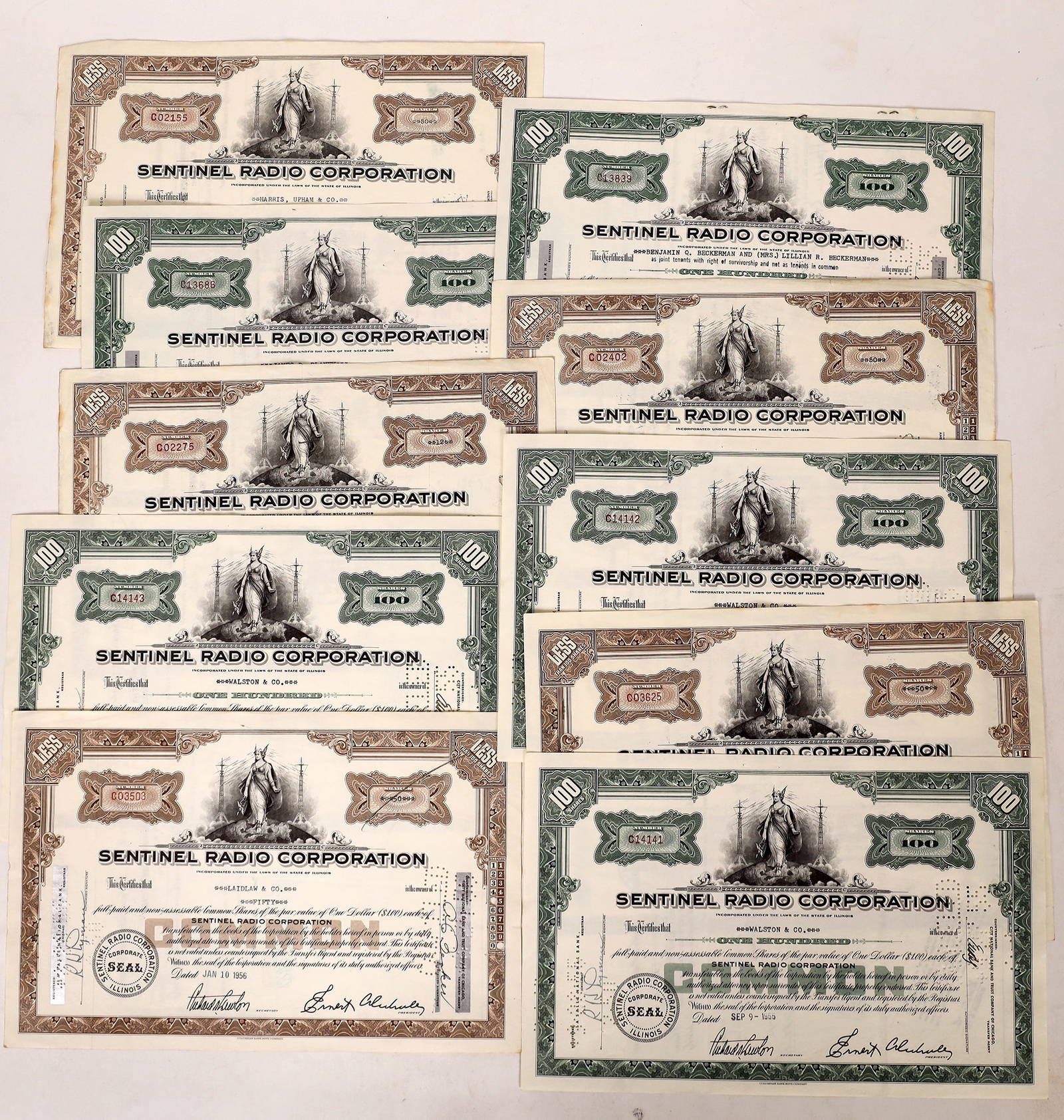 Radio - Sentinel Corp. Stock Mini Coll. (10) [176972] Auction