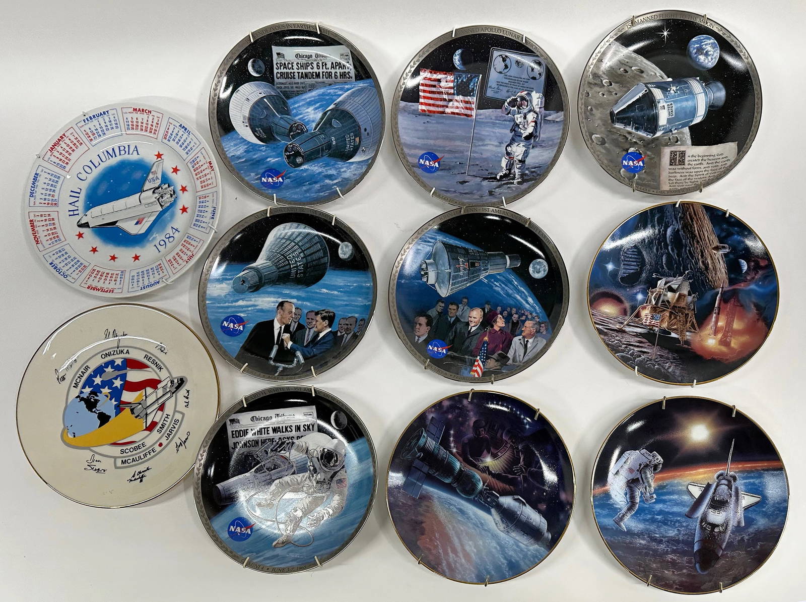 Nasa Commemorative Plates 1960s-70s [148438] Auction