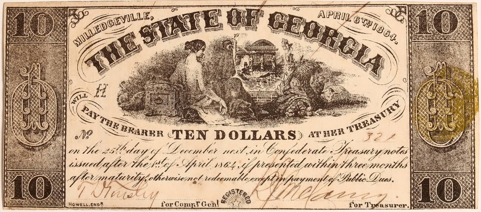 Georgia- Confederate Currency, 1864 [184889] Auction