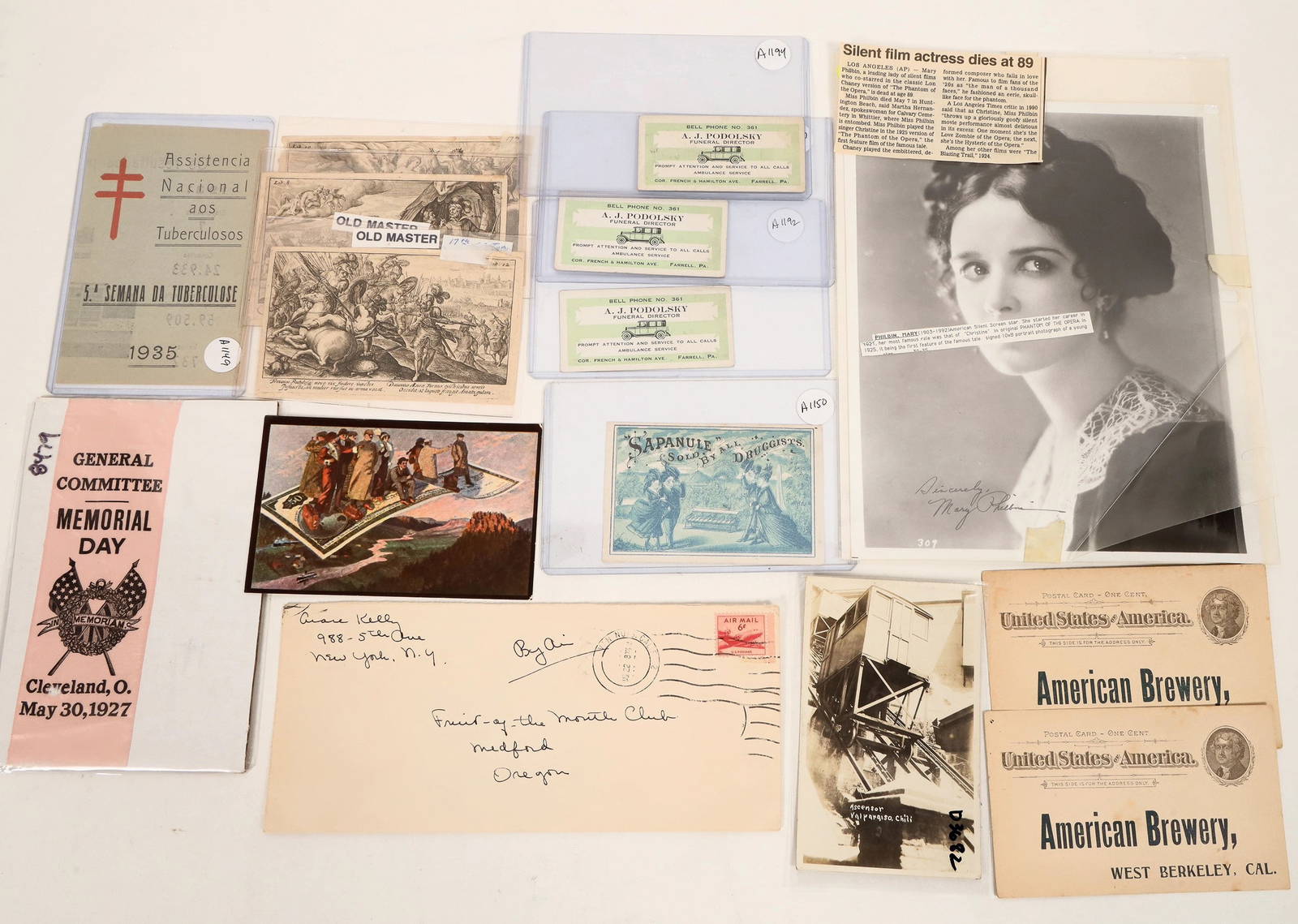 Miscellaneous Ephemera Lot [190141] Auction