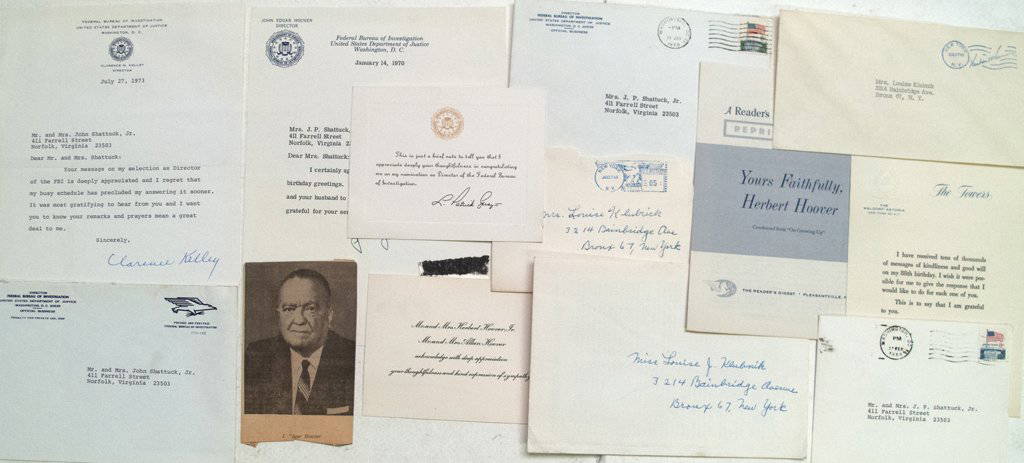Fbi Collection Including Hoover Signature.