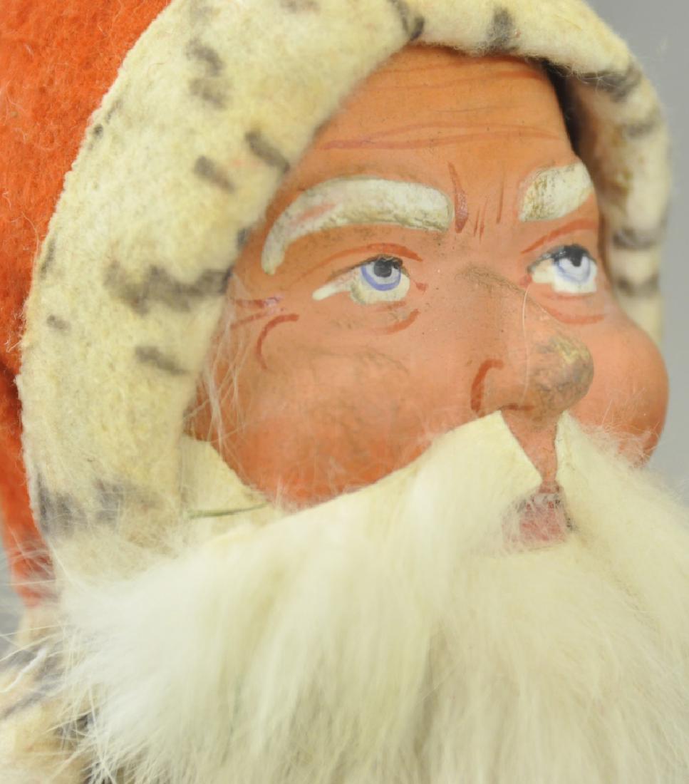 LARGE SANTA IN LOOFAH SLEIGH & TWO NODDING REINDEE