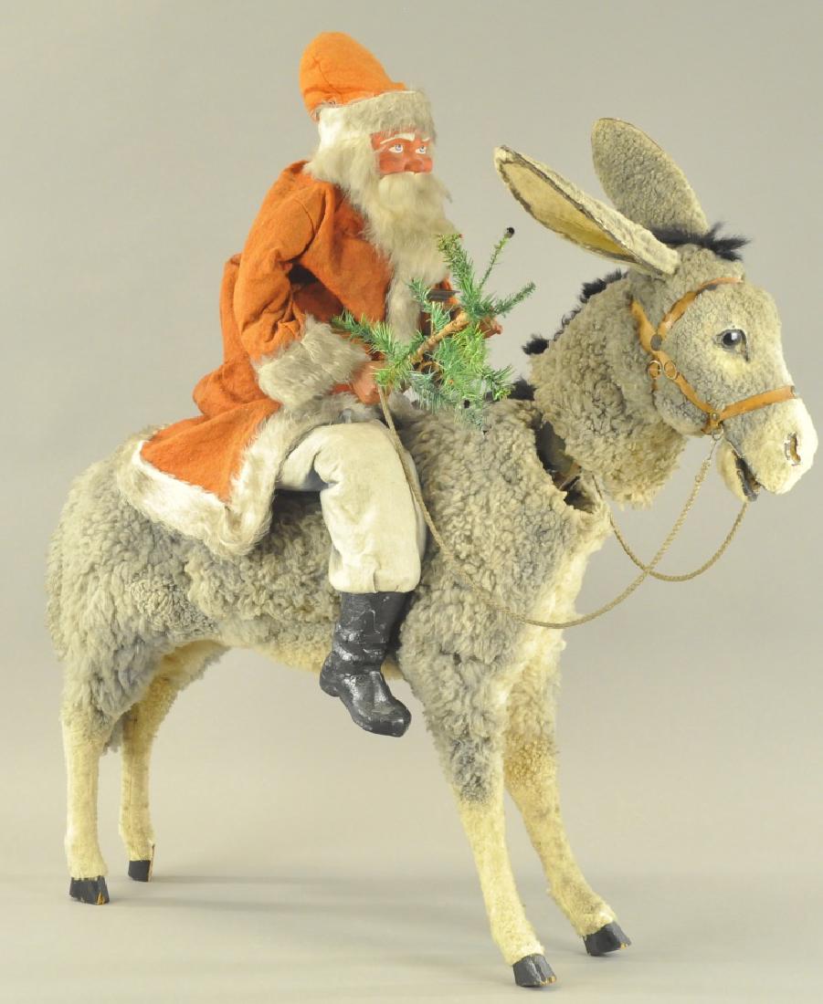 MAGNIFICENT SANTA ON NODDING DONKEY