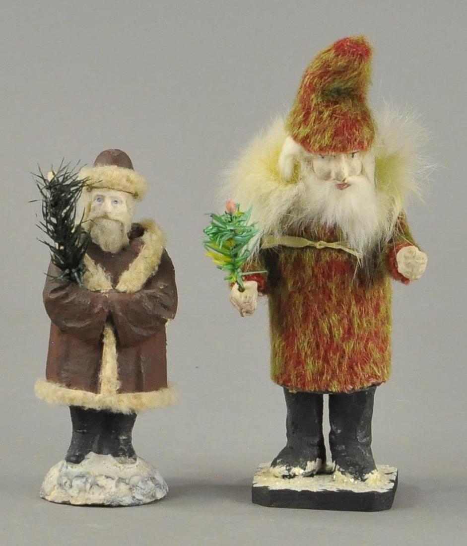 TWO EARLY GERMAN SANTAS