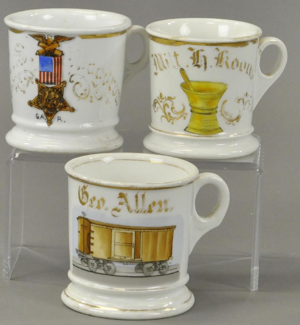 Lot Of Three Occupational Shaving Mugs