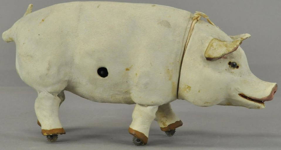 Wind Up French Automaton Pig