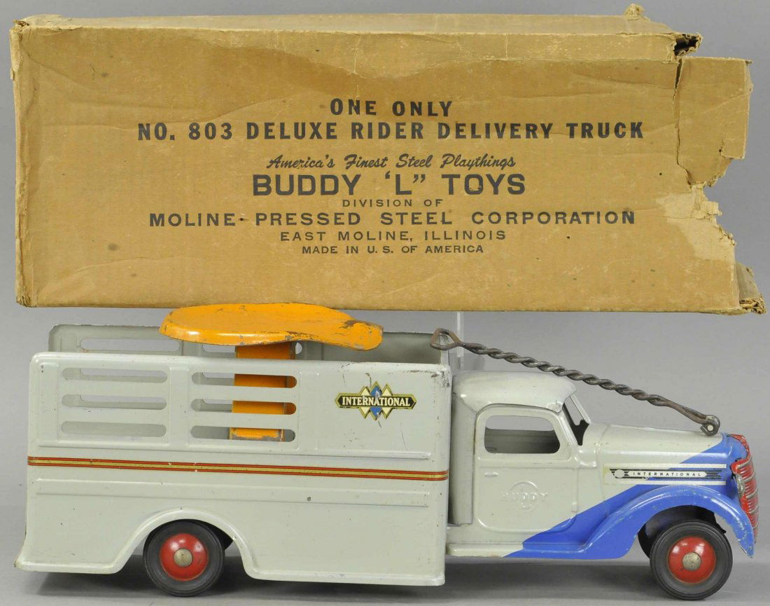 BUDDY L DELUXE RIDE-ON DELIVERY TRUCK