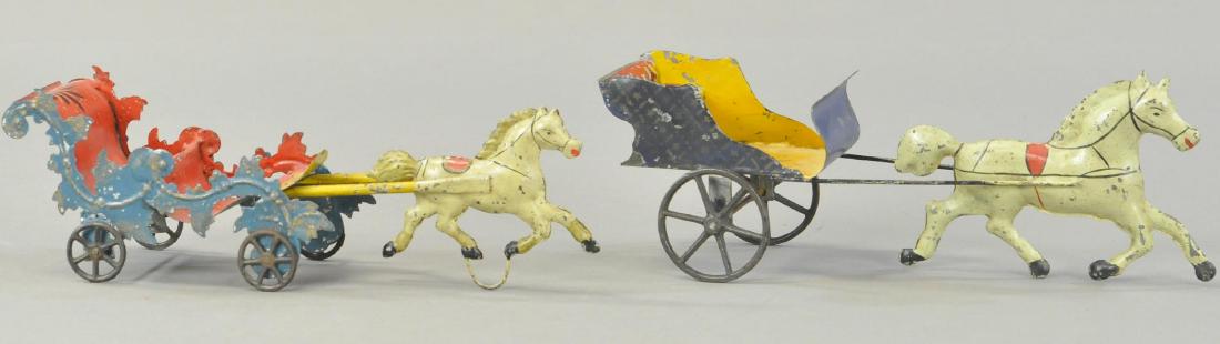 Pair Of Early American Tin Carts