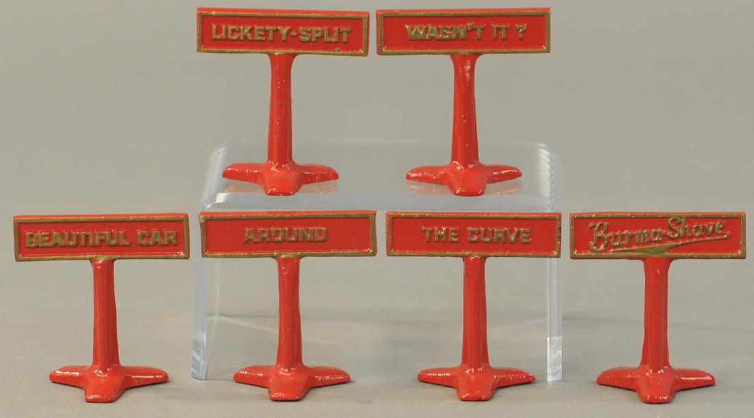 Set Of Six Burma Shave Road Signs