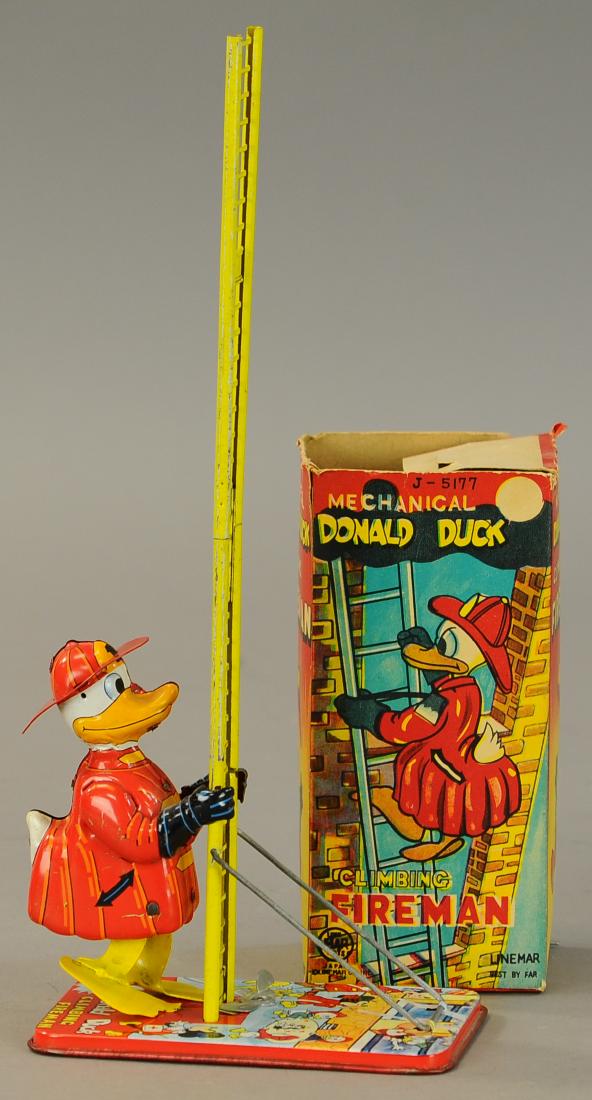 LINEMAR DONALD DUCK FIREMAN W/ BOX