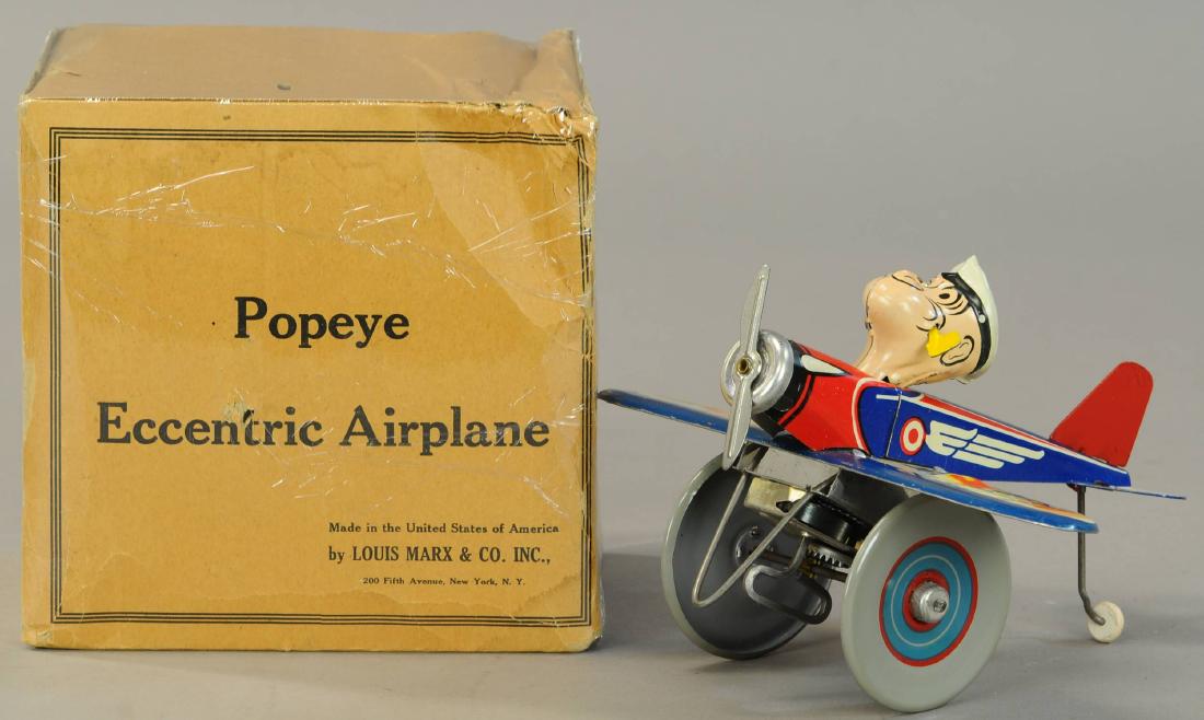 POPEYE ECCENTRIC AIRPLANE WITH ORIGINAL BOX