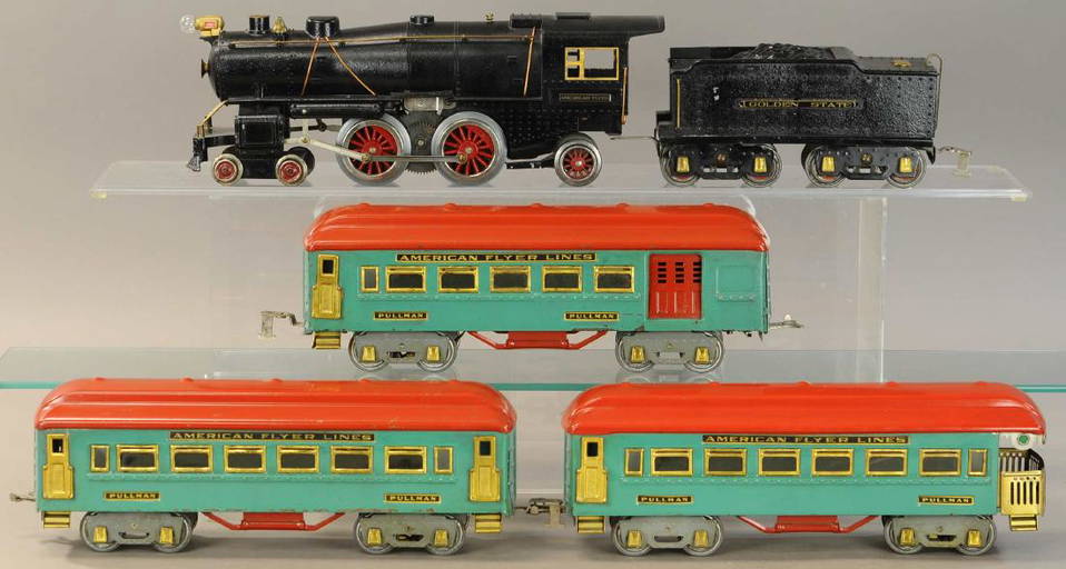 Boxed Early American Flyer 4694 Golden State Set