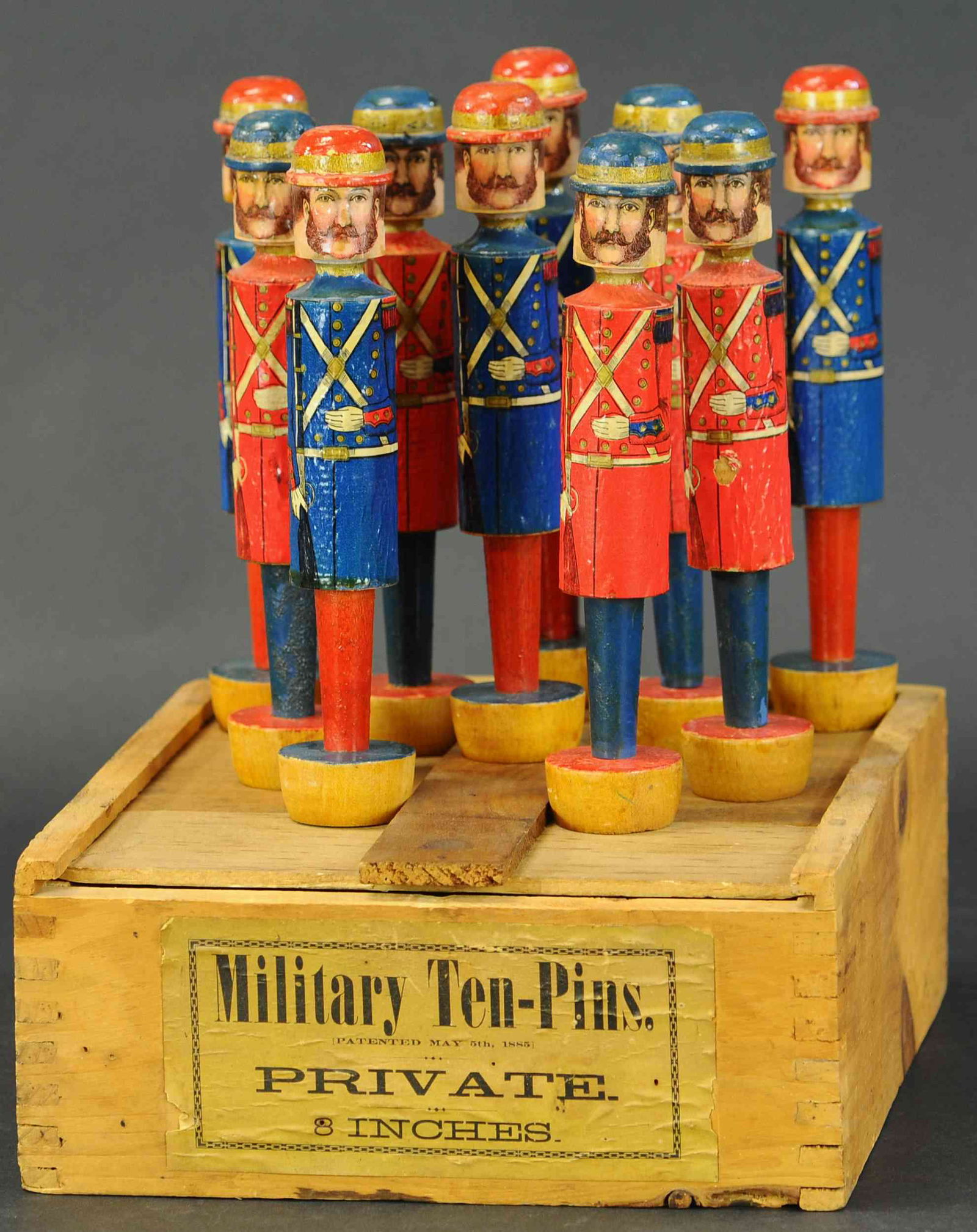 BOXED IVES MILITARY TEN PINS - Oct 11, 2019 | Bertoia Auctions in NJ