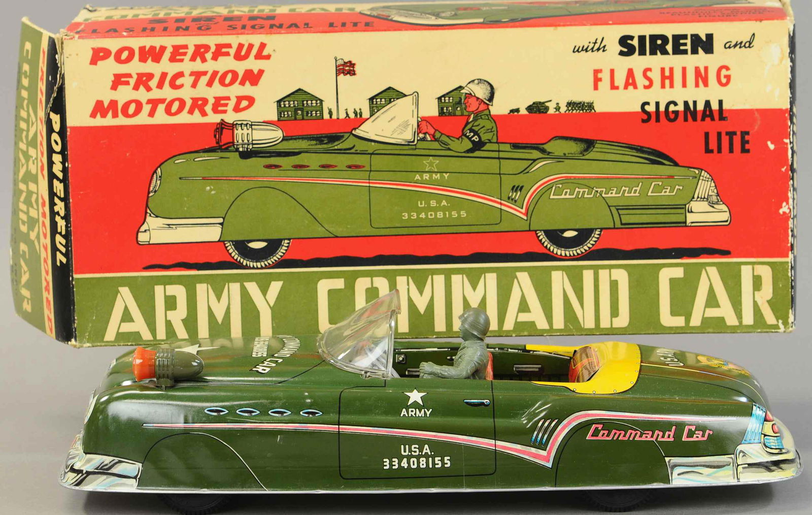 Boxed Large Marx Army Command Car