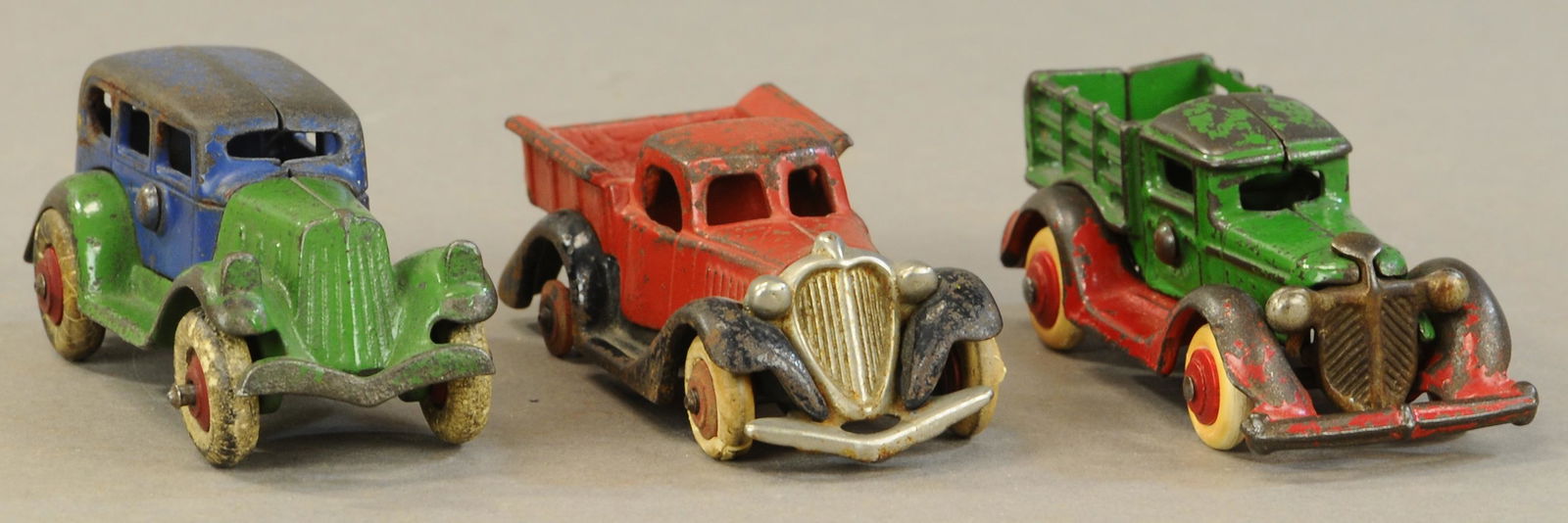 THREE SMALL IRON WORK TRUCKS - Mar 05, 2020 | Bertoia Auctions in NJ