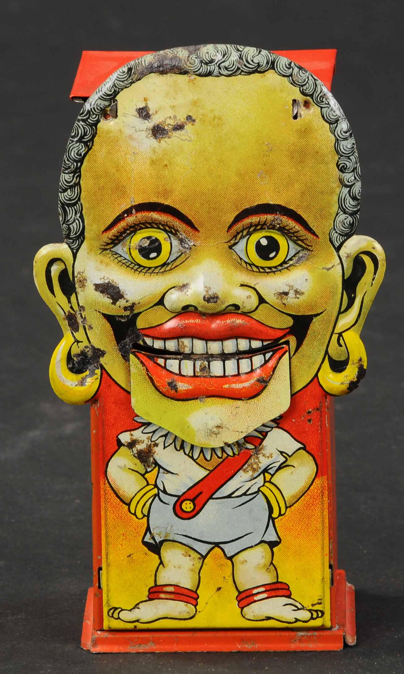 Native Tin Mechanical Bank