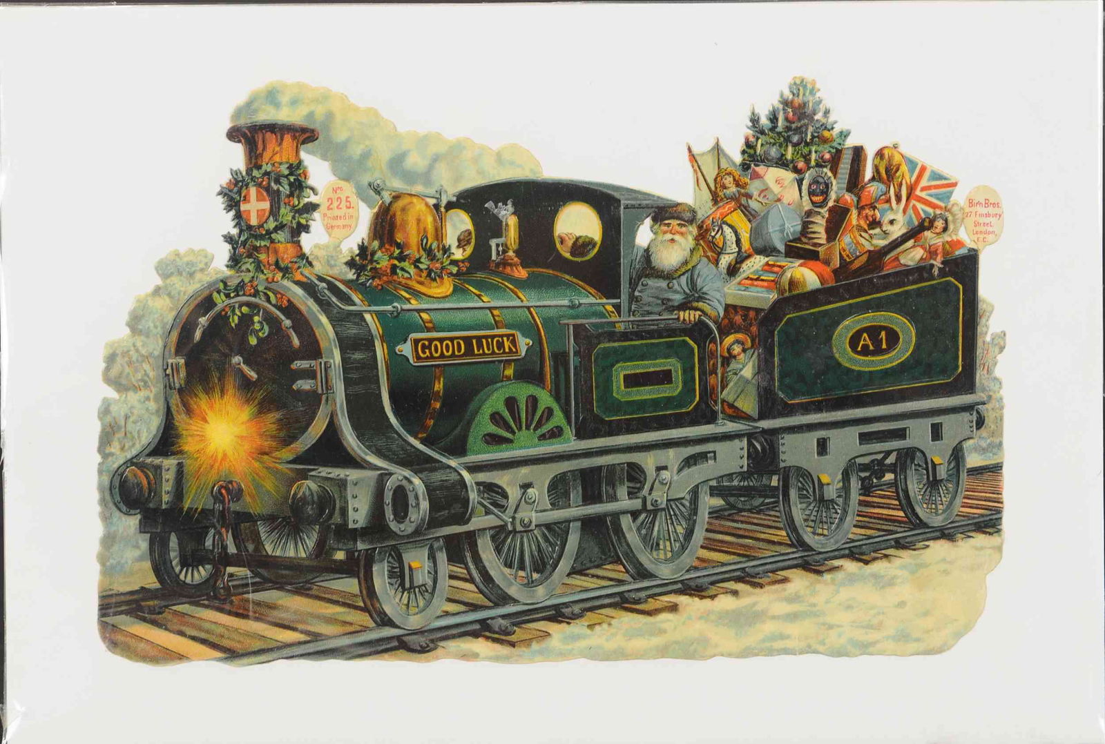 For Auction: SANTA AT THE THROTTLE OF THE "GOOD LUCK" TRAIN (#1662) on ...
