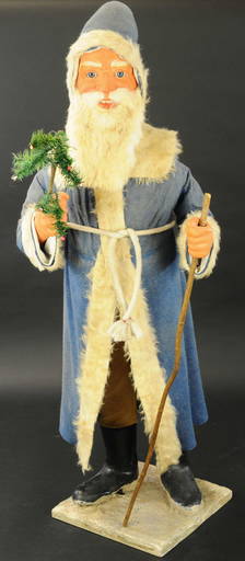 Belsnickle Nodder In Blue Suit