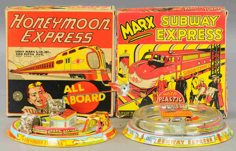 Two Boxed Marx Go Round Toys