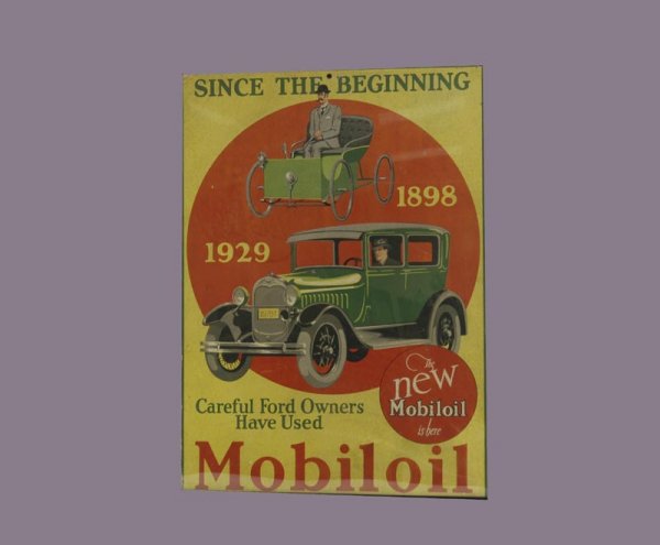 2539: 1929 MOBIL OIL POSTER