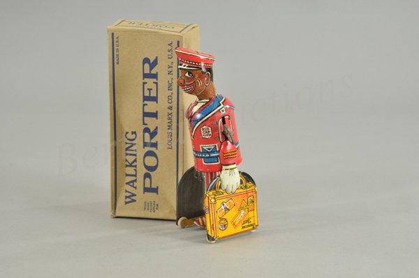 2713: MARX RED CAP PORTER IN ORIGINAL BOX