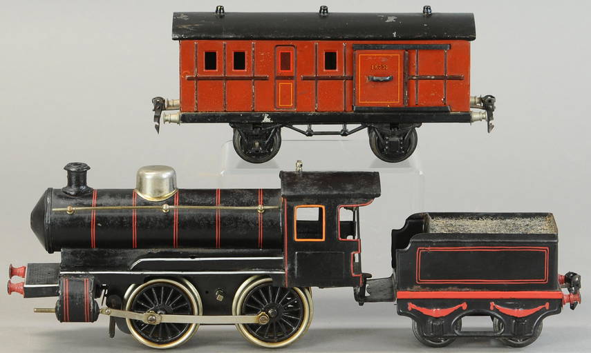 MARKLIN CLOCKWORK LOCOMOTIVE & BAGGAGE CAR (#0015) on Jan 20, 2022 ...
