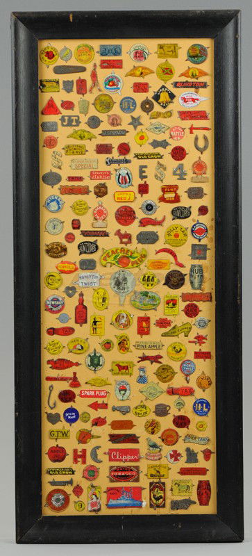 COLLECTION OF TIN TOBACCO TAGS - Jun 10, 2011 | Bertoia Auctions in NJ