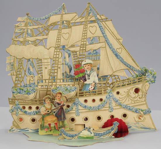 Sail Ship Valentine Card