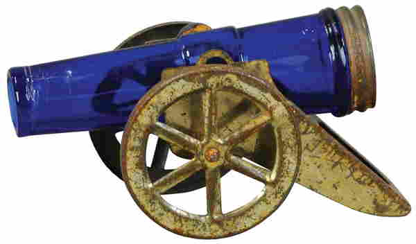 COBALT BLUE GLASS CANON CANDY CONTAINER - Oct 14, 2022 | Bertoia ...