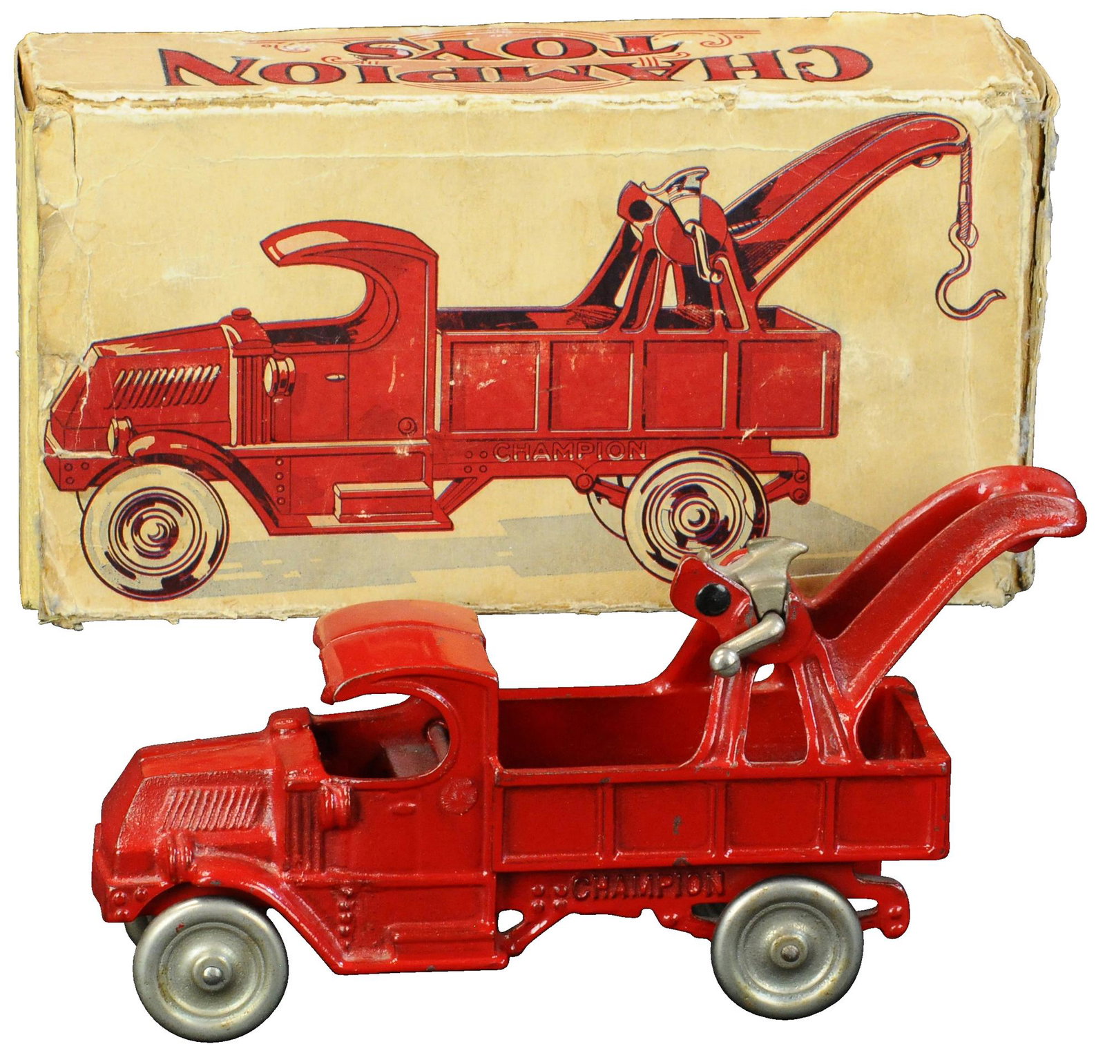 BOXED CHAMPION RED WRECKER TRUCK - Nov 17, 2022 | Bertoia Auctions in NJ