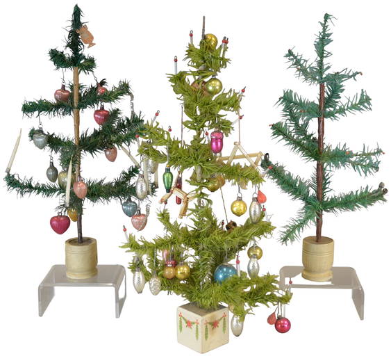 THREE GERMAN FEATHER TREES (#0048) on Jan 12, 2023 | Bertoia Auctions in NJ