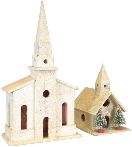 TWO MUSIC BOX CHURCHES (#0115) on Jan 12, 2023 | Bertoia Auctions in NJ