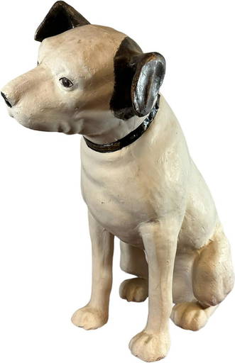 Nipper Dog Paper Mache Display Piece