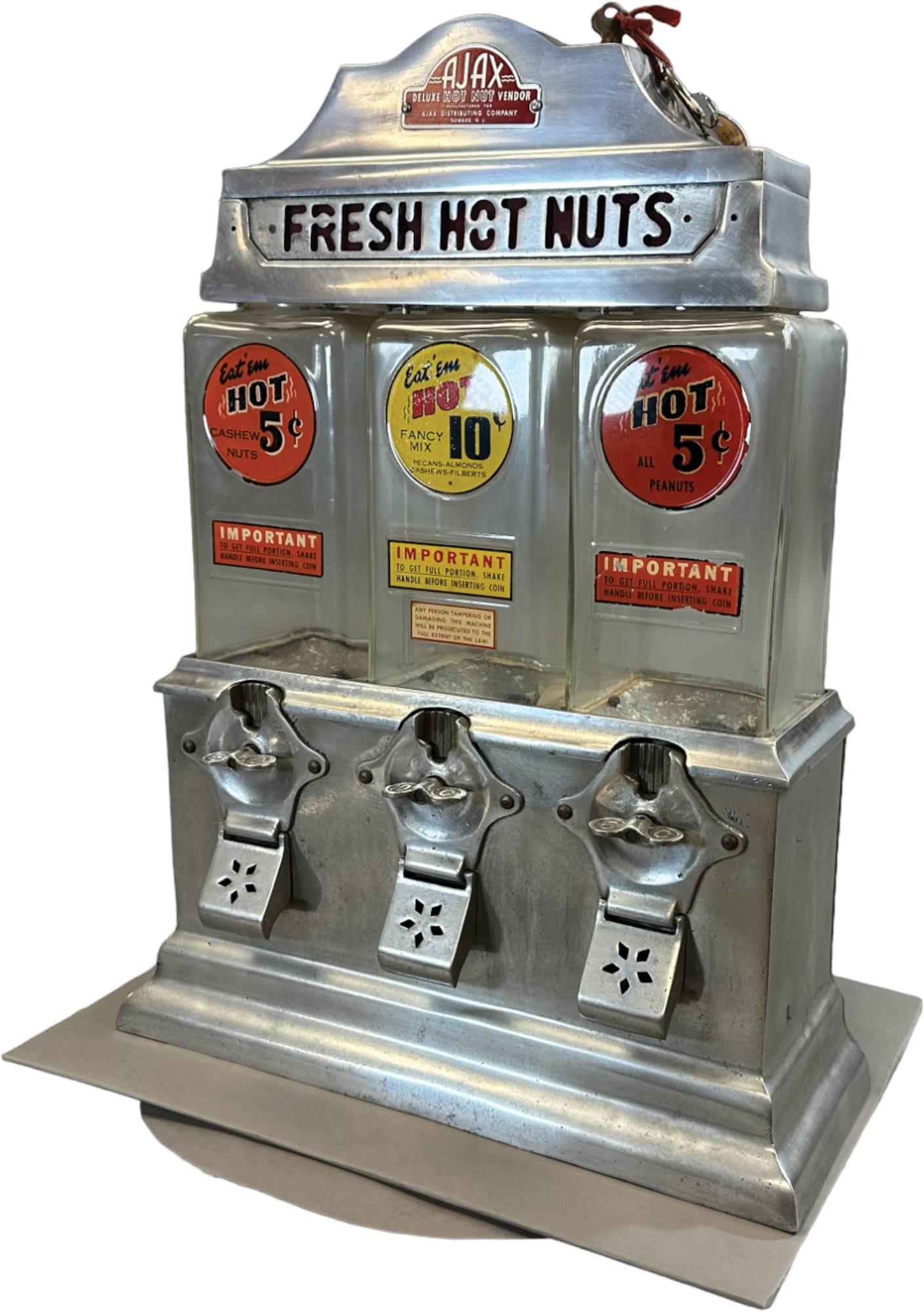 Ajax Three Unit Hot Nuts Machine