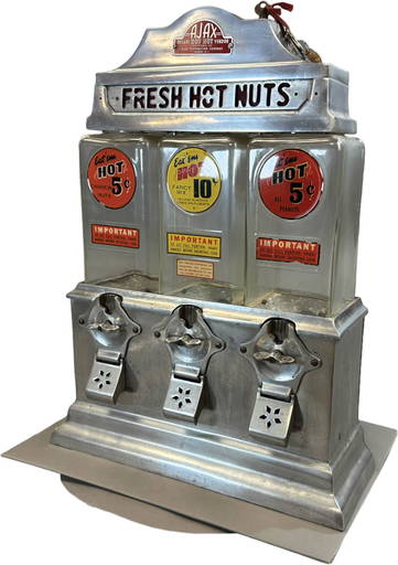 Ajax Three Unit Hot Nuts Machine