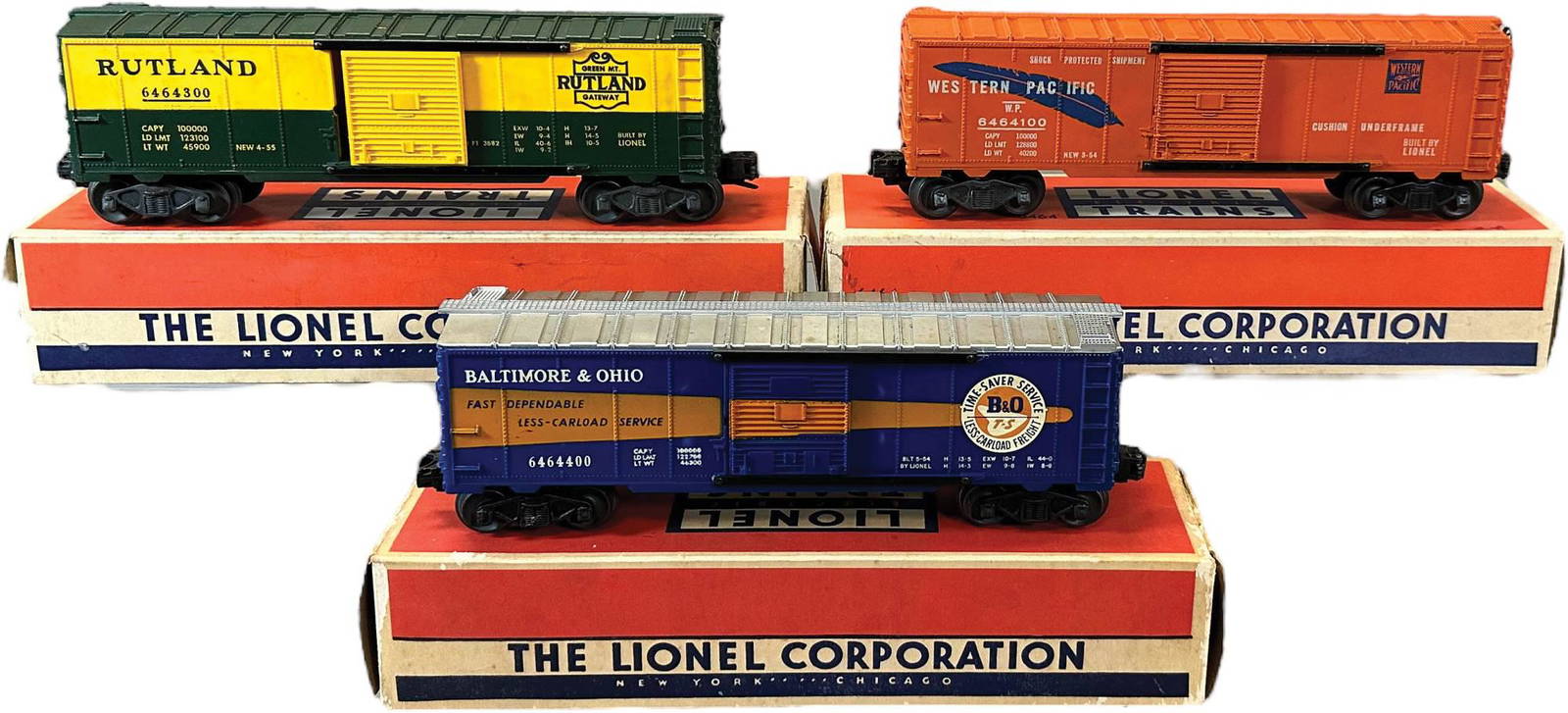 Boxed Postwar Lionel Box Cars Auction