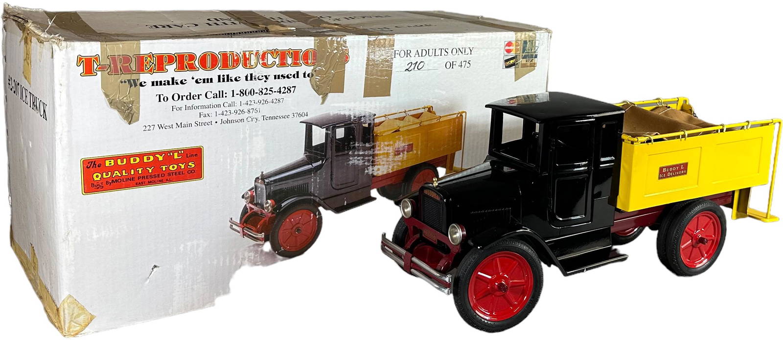 Boxed T-reproduction Buddy L Ice Truck Auction