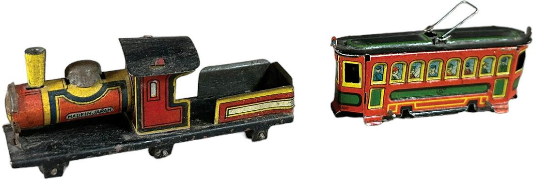 Locomotive And Trolley Penny Toys