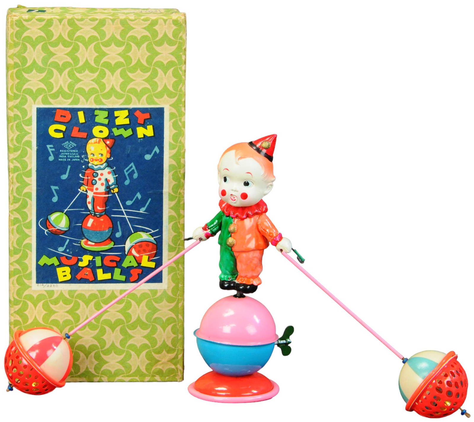 Ck Japan Dizzy Clown Musical Balls Auction