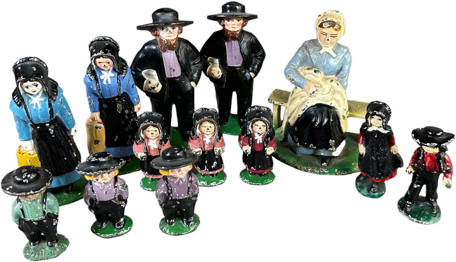 Amish Family Cast Iron Miniatures Auction