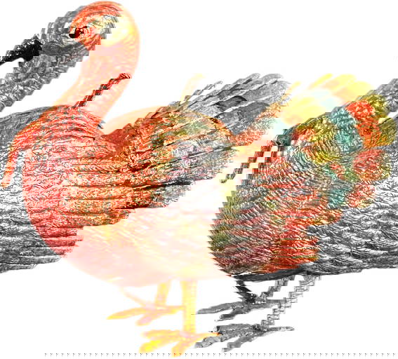 Dresden Colorful Turkey Ornament