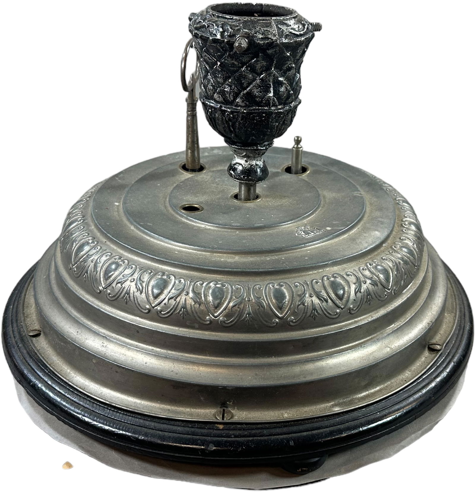 Swiss Lador Music Box Feather Tree Stand Auction