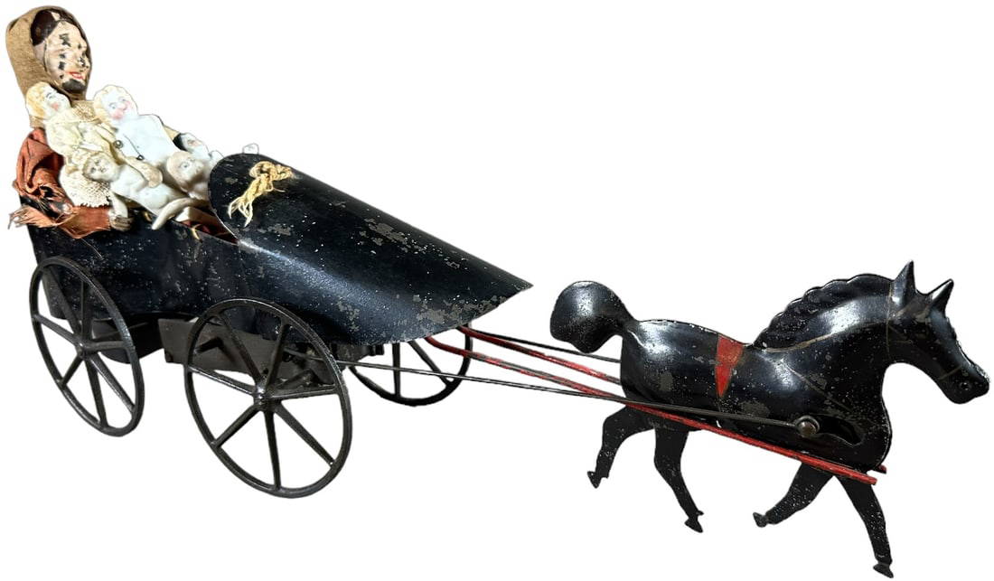 Ives Clockwork Horse Drawn Woman In Shoe Auction