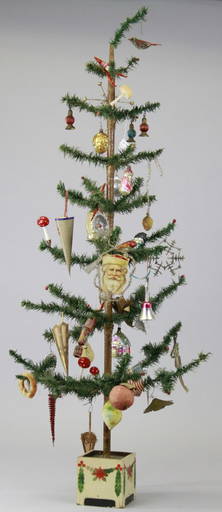 Fully Decorated German Feather Tree