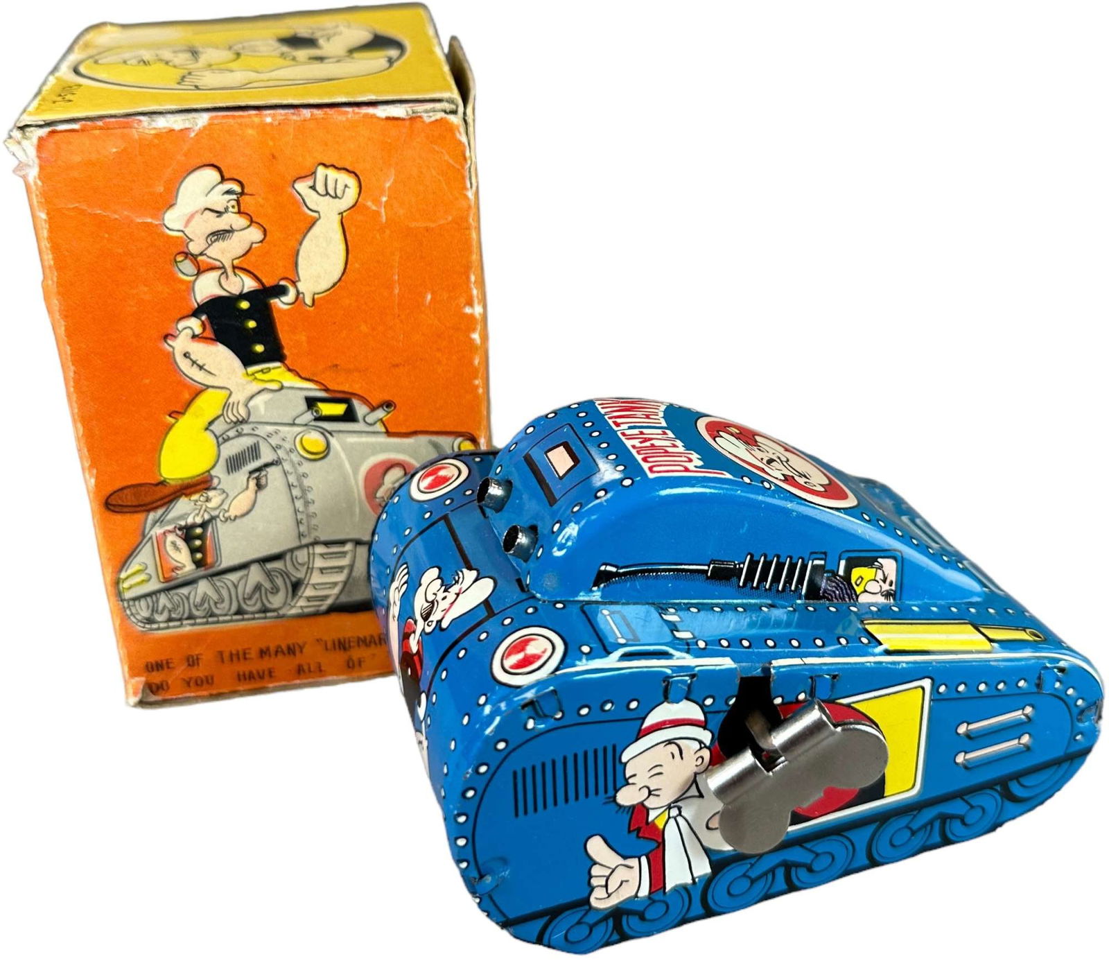 Boxed Linemar Popeye Turnover Tank Auction